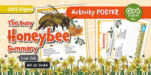 Grade 4 English FAL - The Busy Honeybee Summary - Activity (CAPS Aligned)