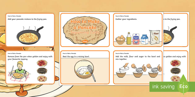 How to make a Pancake Sequencing Cards (teacher made)