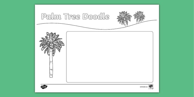 FREE! - Palm Tree Doodle Drawing Activity (teacher made)