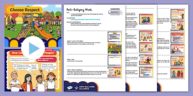 Anti-Bullying Week Choose Respect Whole-School Assembly Pack