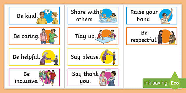 Positive Behaviour Word Cards teacher Made Twinkl
