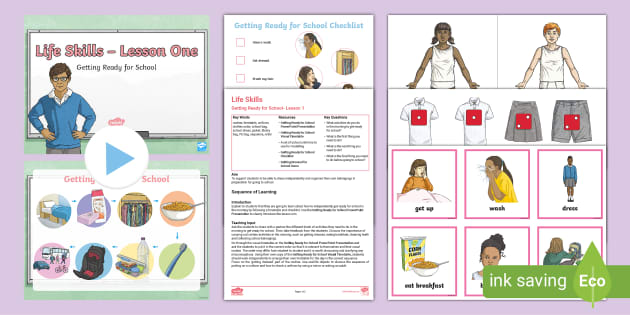 Life Skills Lesson 1 - Getting Ready for School