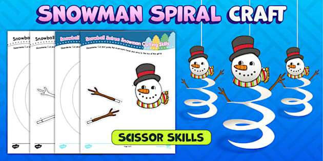 Snowman Spiral Paper Craft - Twinkl