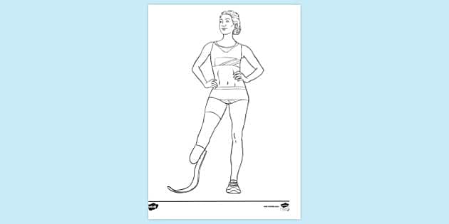 FREE! - Female Paralympic Colouring | Colouring Sheets