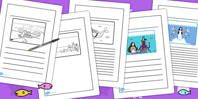 The Little Mermaid Story Writing Frames (teacher made)