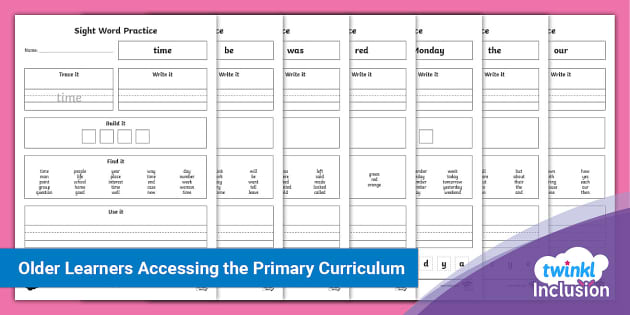 SEND Functional Sight Words Activity Pack | Twinkl Inclusion