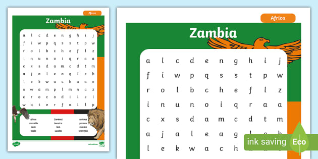 KS1 Zambia Word Search (teacher made) - Twinkl KS1 Zambia Word Search (teacher made) - Twinkl
