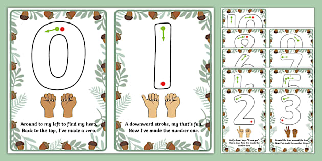 👉 Acorn 0-10 Number Formation Cards (teacher made) 👉 Acorn 0-10 Number Formation Cards (teacher made)