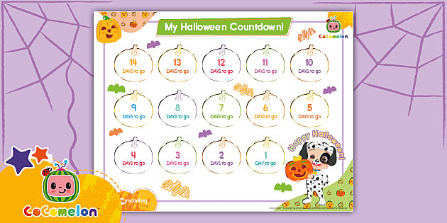FREE CoComelon: Halloween Countdown Poster (teacher made)