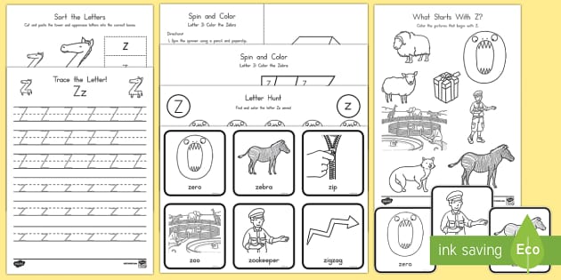 Letter Z Activity Pack (teacher made)