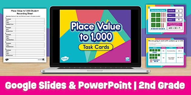 Place Value Digital Task Cards Google Slides & PowerPoint