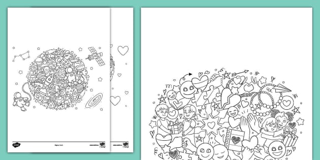 Hojas de colorear: Doodles (teacher made) - Twinkl
