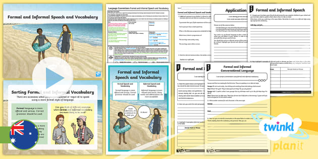 Language Conventions Formal and Informal Speech Lesson