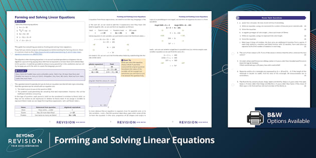 👉 Forming and Solving Equations (teacher made) - Twinkl