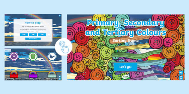 Primary, Secondary and Tertiary Colours Interactive Sorting Activity