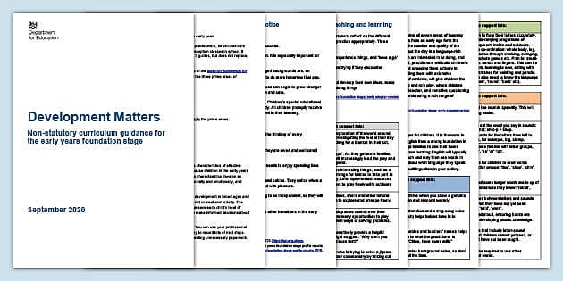 FREE! - Development Matters 2020 EYFS Guidance | Free Download