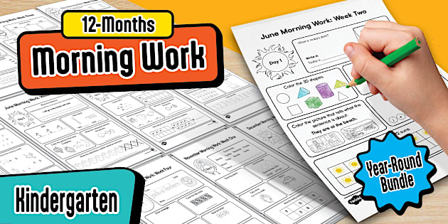 Kindergarten Morning Work | Resource | Twinkl USA - Twinkl