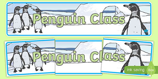 FREE! - 👉 Penguin Class Display Banner (teacher made)