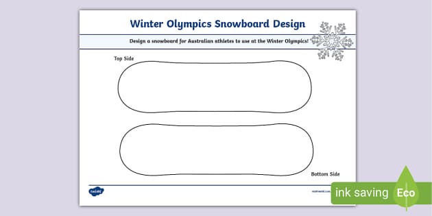 Winter Olympics Snowboard Design (teacher made) - Twinkl