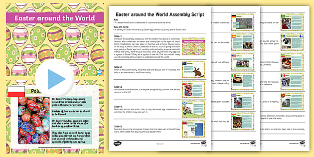 Easter Around the World KS1 Assembly Pack - Teacher-made