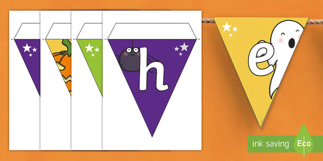 Halloween Display Bunting Gaeilge (teacher made) - Twinkl
