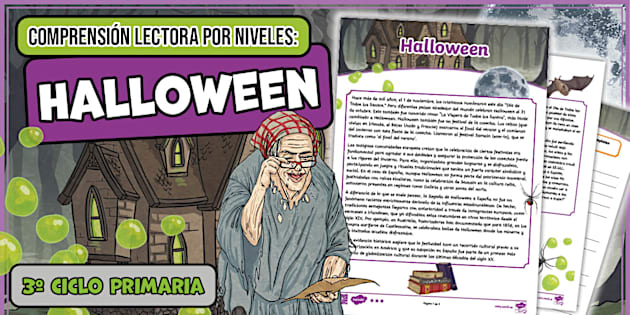 Comprensión lectora por niveles: Halloween - 3º Ciclo de Primaria