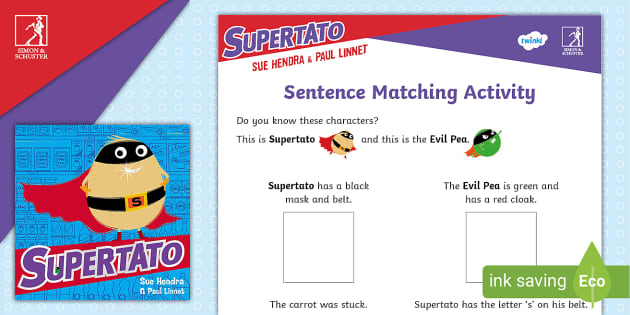 FREE! - Supertato Sentence Matching Activity (teacher made)