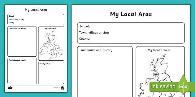 My Local Area Editable Fact File KS1 Geography Resources