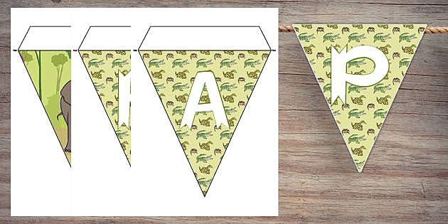 Jungle Birthday Bunting | Twinkl Party (teacher made)