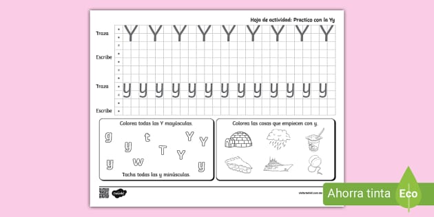 Hoja de actividad: Practico con la Yy (teacher made)