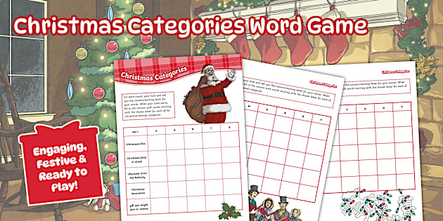 Christmas Categories Word Game - Twinkl KS2