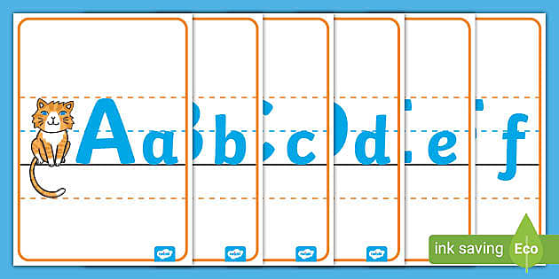 * NEW * Cat Thirds Handwriting Letter Formation Display Poster