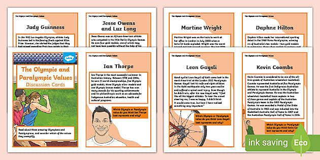 The Olympic and Paralympic Values Discussion Cards - Twinkl