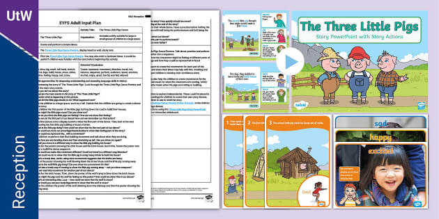 EYFS Three Little Pigs Dance Adult Input Plan and Resources