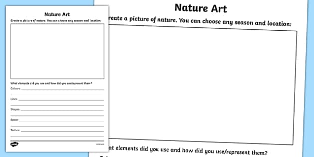 Nature Art Worksheet / Worksheet, worksheet (Teacher-Made)