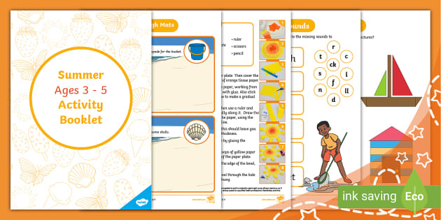 Summer Activity Booklet (Ages 3 - 5) (Teacher-Made) - Twinkl