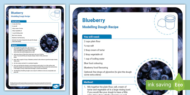 Blueberry Modelling Dough Recipe | Scented Dough | Twinkl