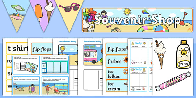 Seaside Souvenir Role Play Pack - Seaside, souvenir, role play