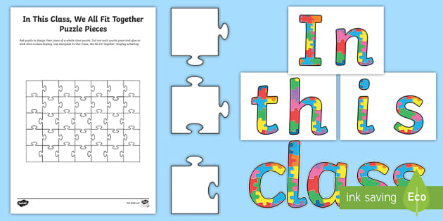 In this Class, We All Fit Together Display Pack | Twinkl CfE