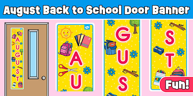 August Back to School Classroom Door Decoration Banner