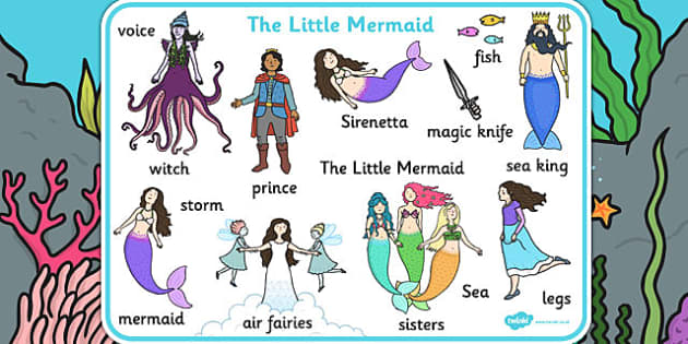 The Little Mermaid Word Mat (teacher made)