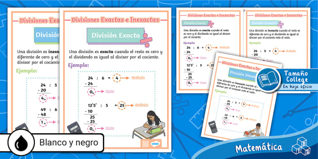 División | Exacta | Inexacta | Divisiones | Póster | Resto