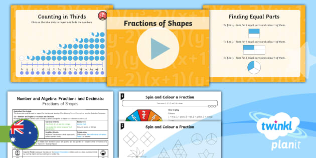 Year 2 Fractions and Decimals Fractions of a Shape (2) Lesson