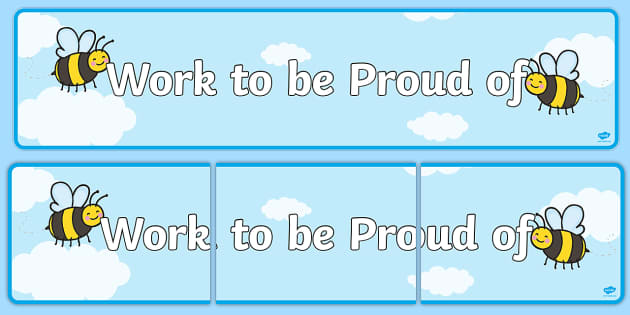 👉 Work to Be Proud of Display Banner (teacher made)