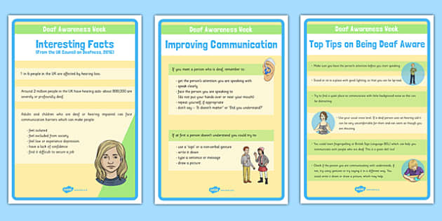 Deaf Awareness Week Display Posters (teacher made)