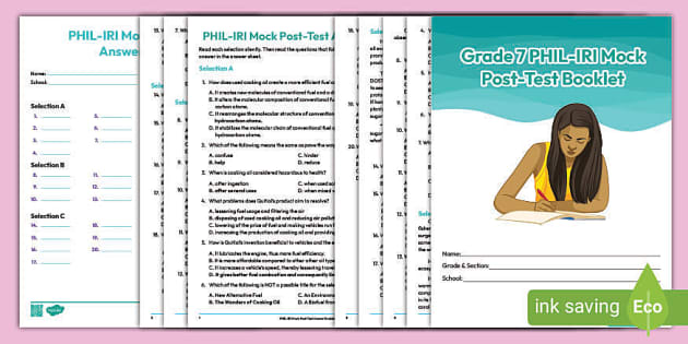 Grade 7 PHIL-IRI Mock Post-Test Booklet | Grade 7 | Twinkl