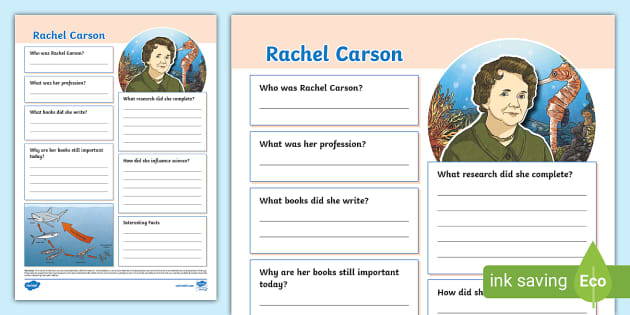 Rachel Carson Fact File Template (professor feito) - Twinkl