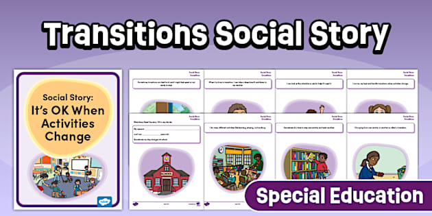 Transitions Social Story Booklet for Special Education