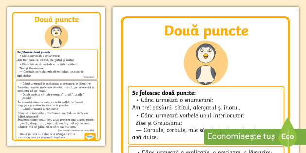 Două Puncte- Punctuație- Ciclul Primar- România - Twinkl