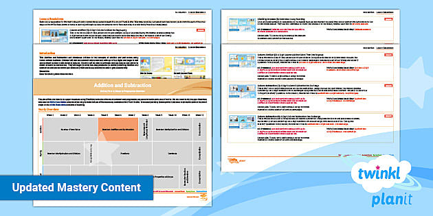 FREE! - Year 4 Addition and Subtraction Overview PlanIt Maths